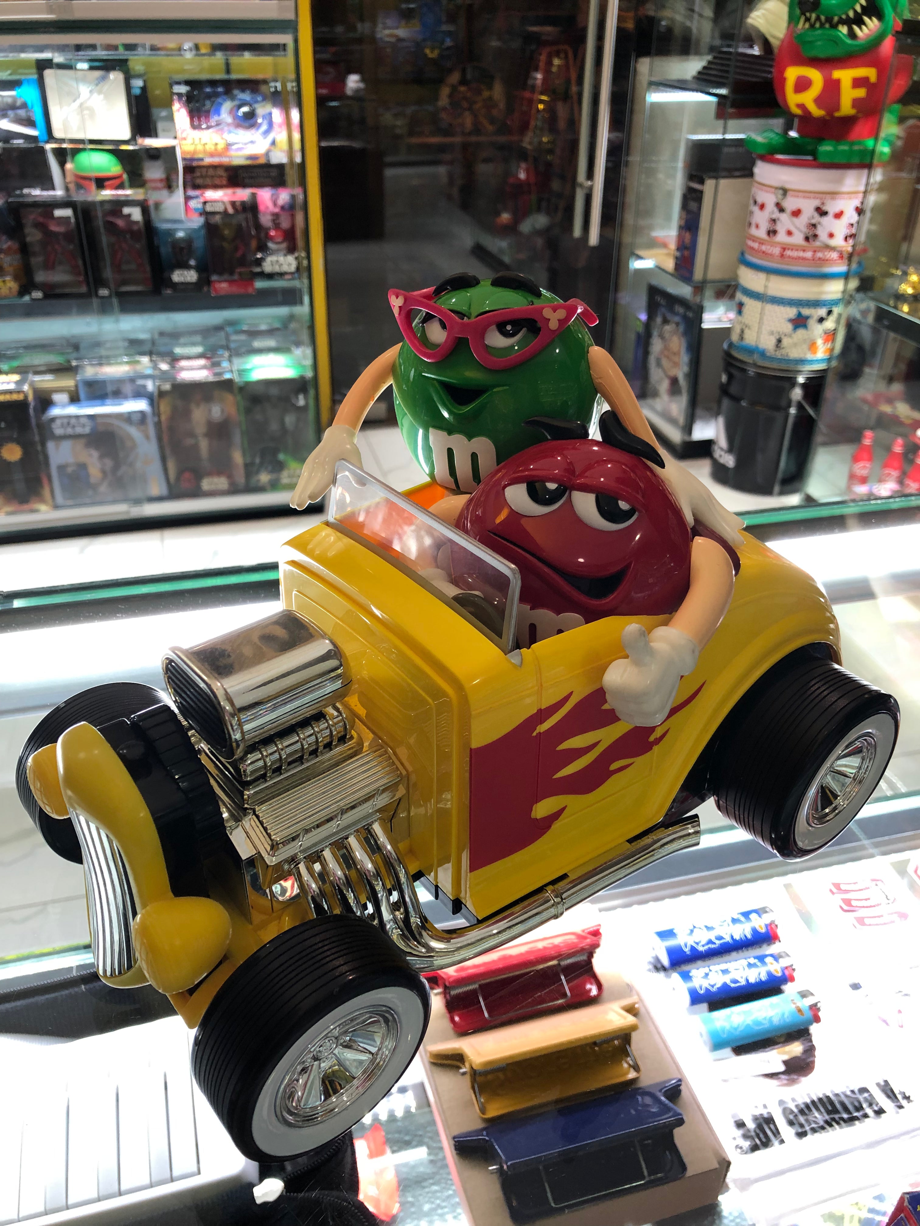 M&M Hot rod Candy Dispenser Rebel without A Clue Vintage Toy Car Colle